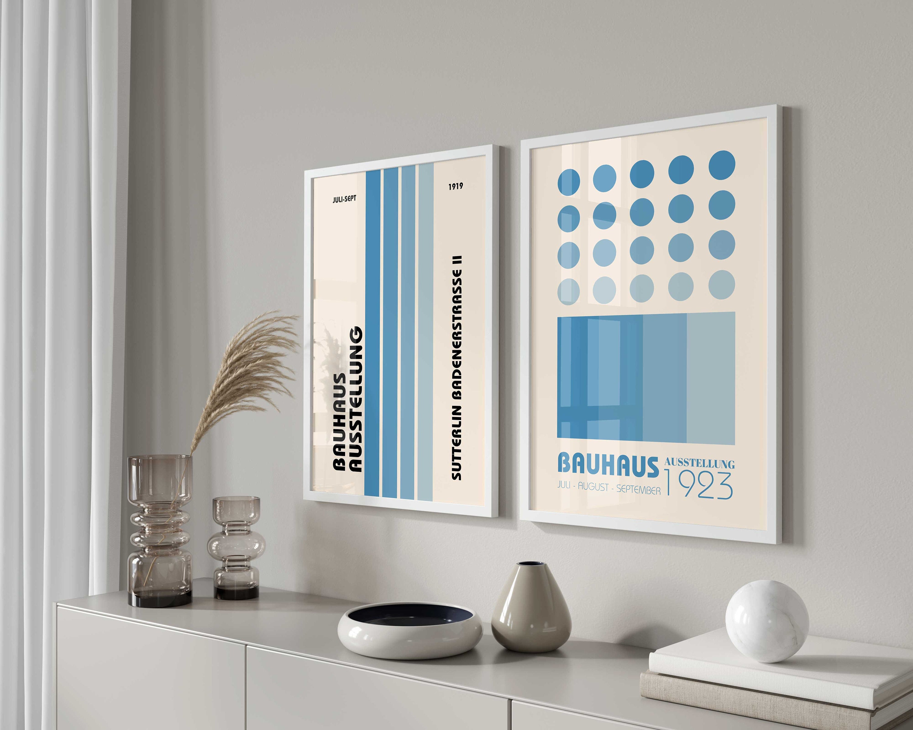 Blue Bauhaus Prints Bauhaus Printable Wall Art Bauhaus - Etsy