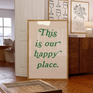 This is Our Happy Place Poster, Quote Prints, Our Happy Place Wall Art ...
