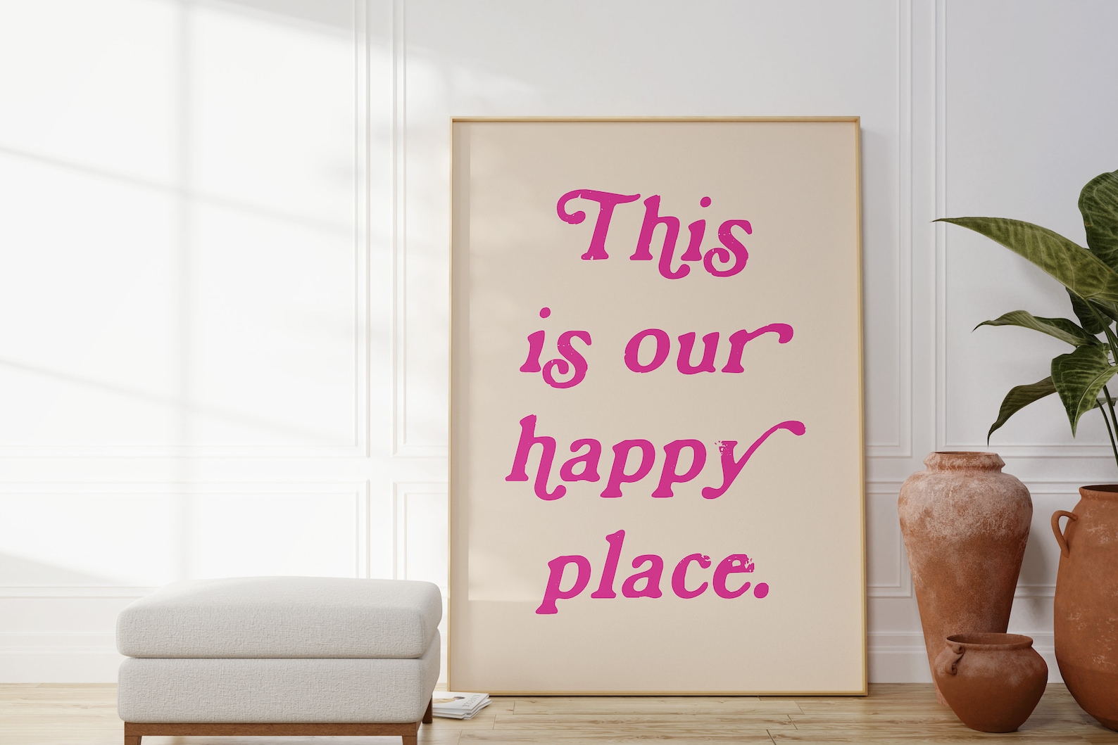 This is Our Happy Place Sign, Quote Wall Decor, Our Happy Place Poster ...