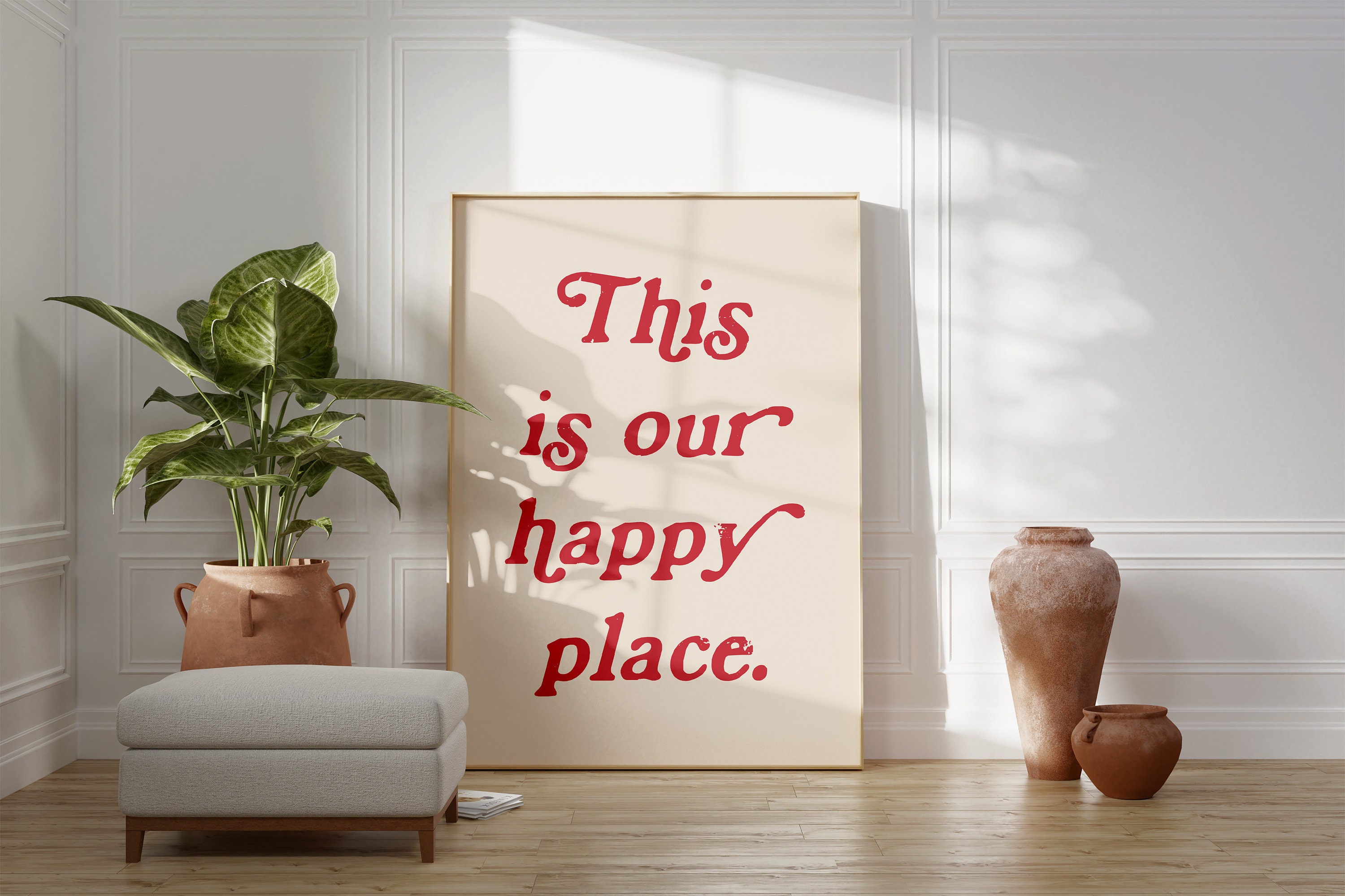 This is Our Happy Place Printable Art Quote Poster Our Happy - Etsy