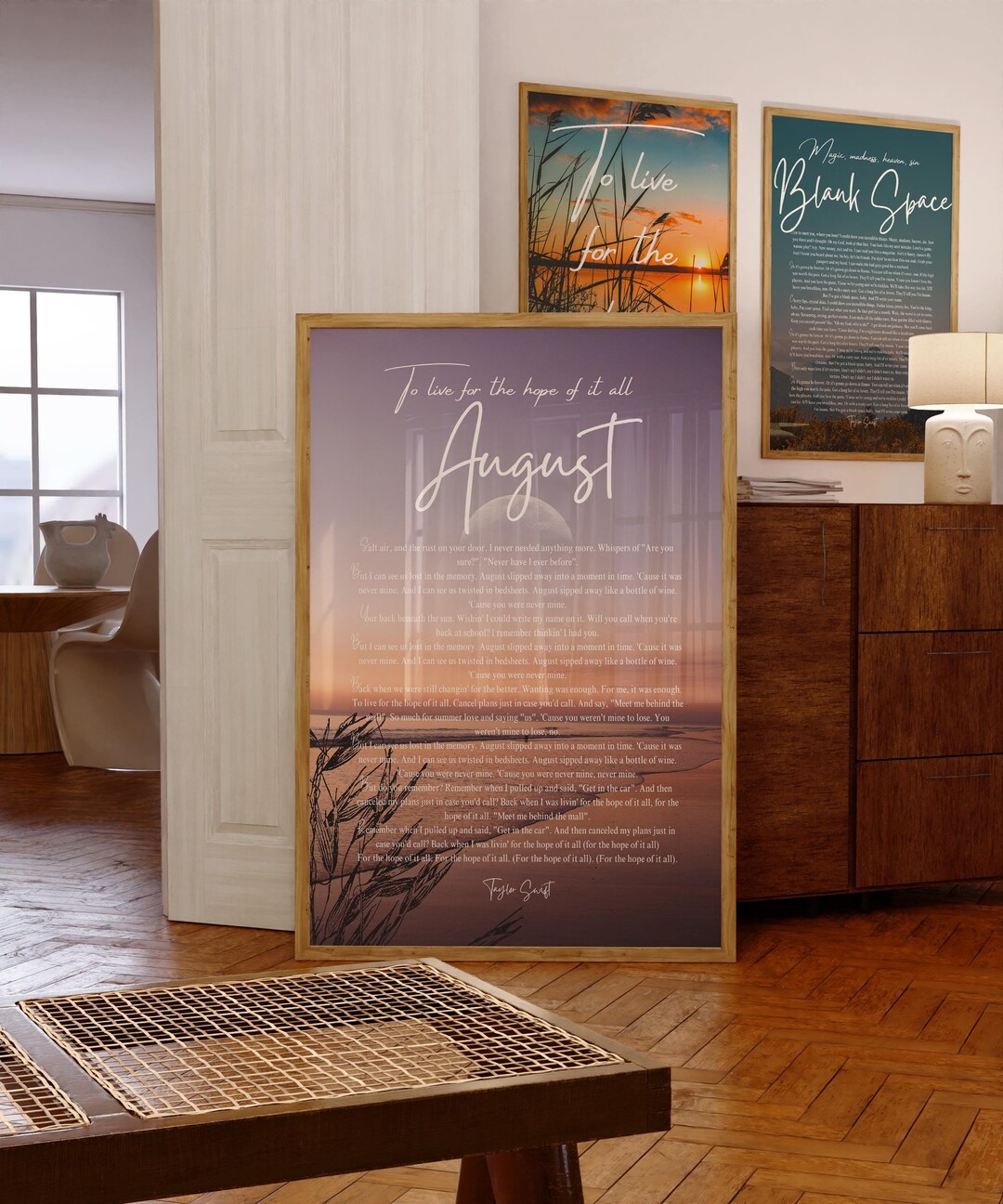 August Taylor Swift Lyrics Poster, August Lyrics, Taylor Swift August ...