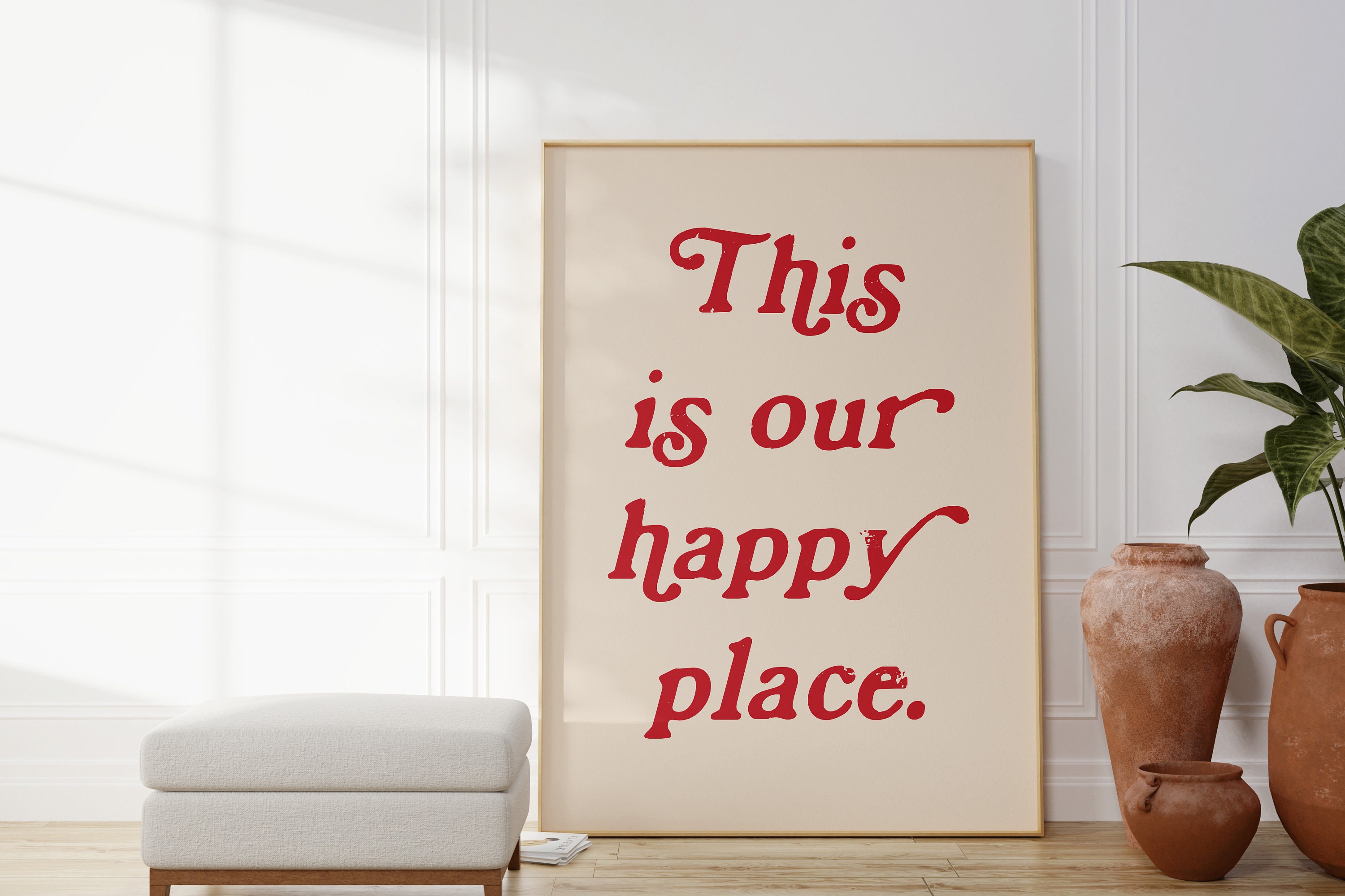 This is Our Happy Place Printable Art Quote Poster Our Happy - Etsy