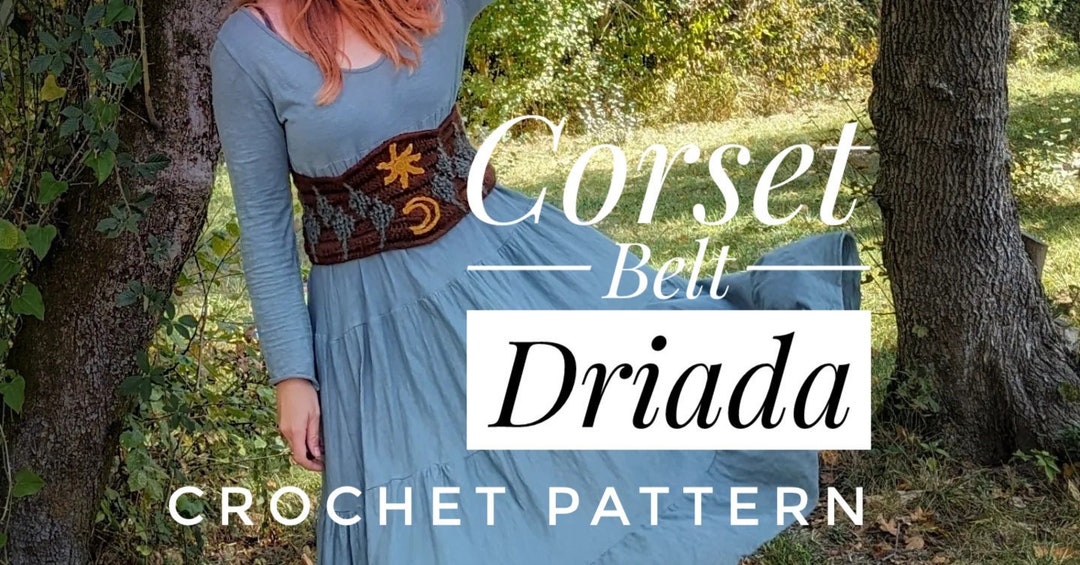 Driada Corset Belt Written PDF Crochet PATTERN, Fairycore, Cottagecore ...