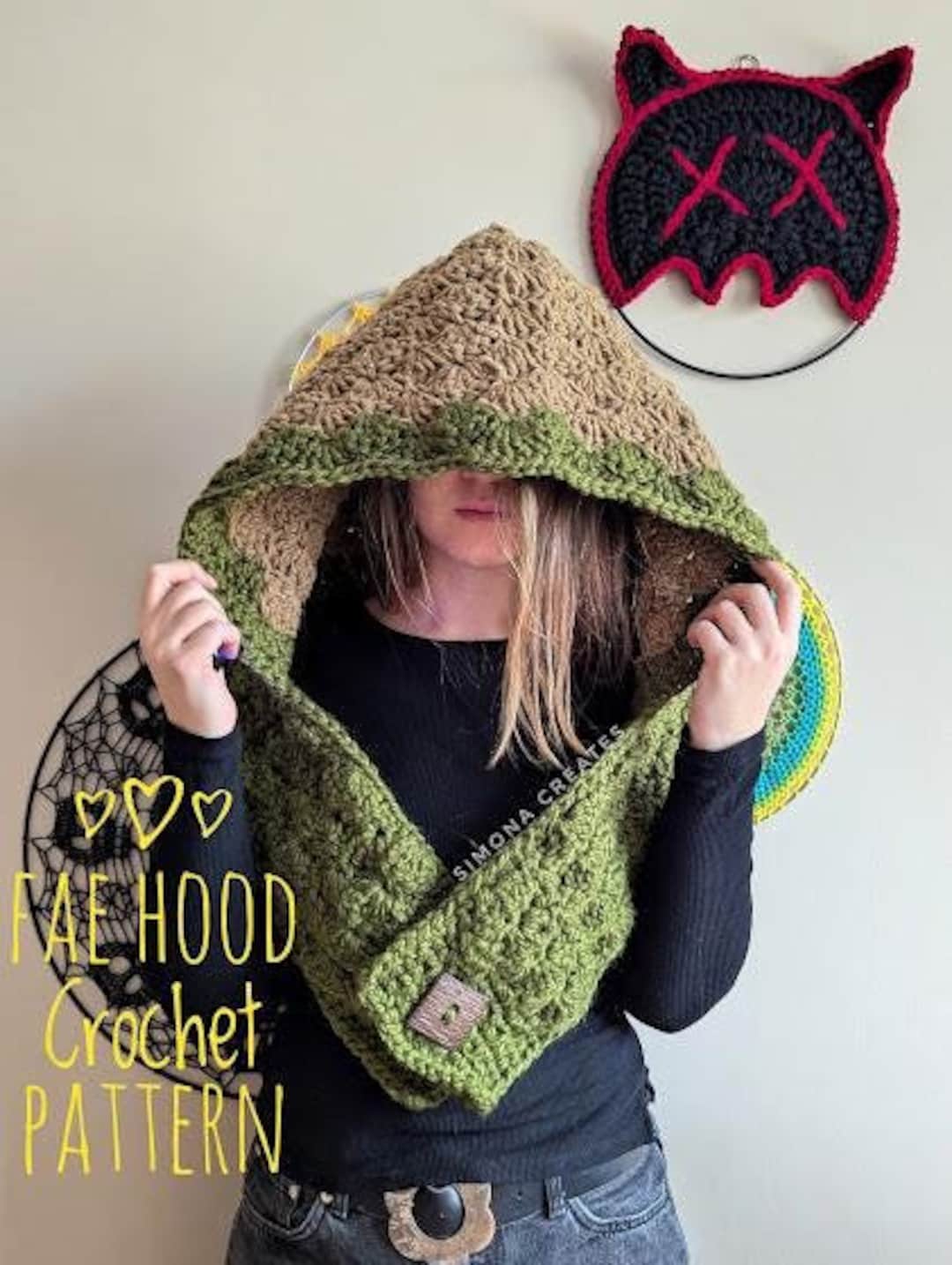 Fae Hood Crochet Pattern, Written Pdf Pattern, Fairycore, Cottagecore ...