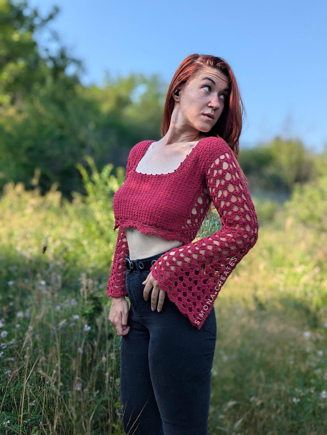 Morgana Top Crochet Pattern, Written Pdf Tutorial, Whimsical Top ...
