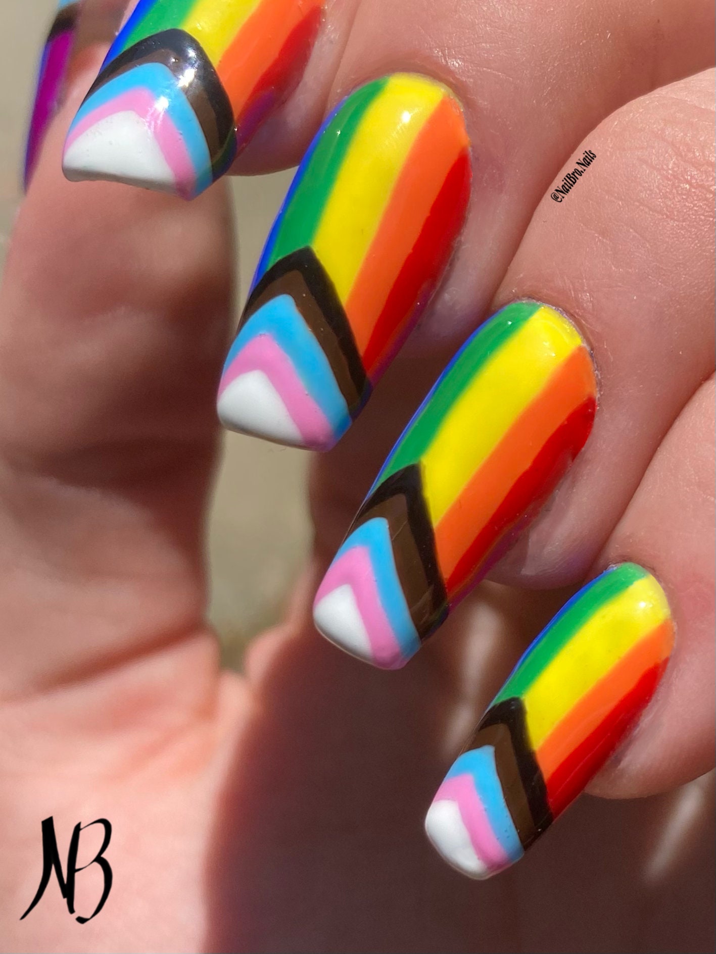 Progress Pride Flag Nails - Etsy
