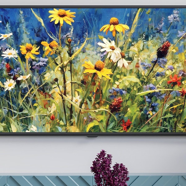 Samsung Frame TV Art Contemporary Art - Etsy