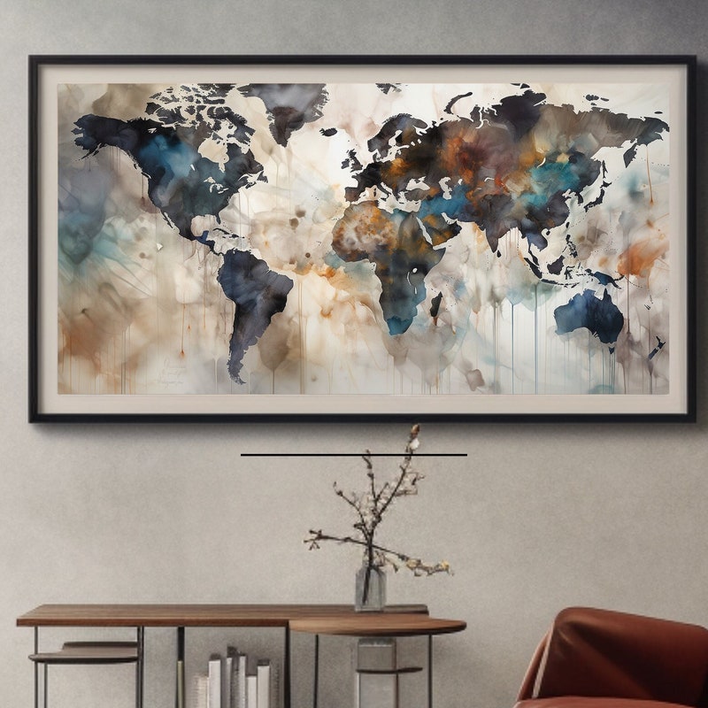 Abstract World Map - Etsy