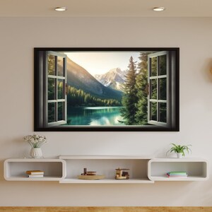 Samsung Frame TV Art Collection, Amazing Oil Moutain Outdoor Window Art ...