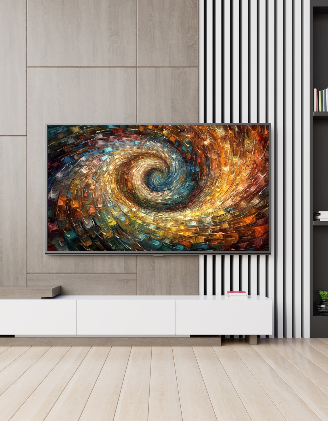 Samsung Frame TV Art, Mosaic Stained Glass Swirl, Beautiful Art for Your Frame TV - Etsy