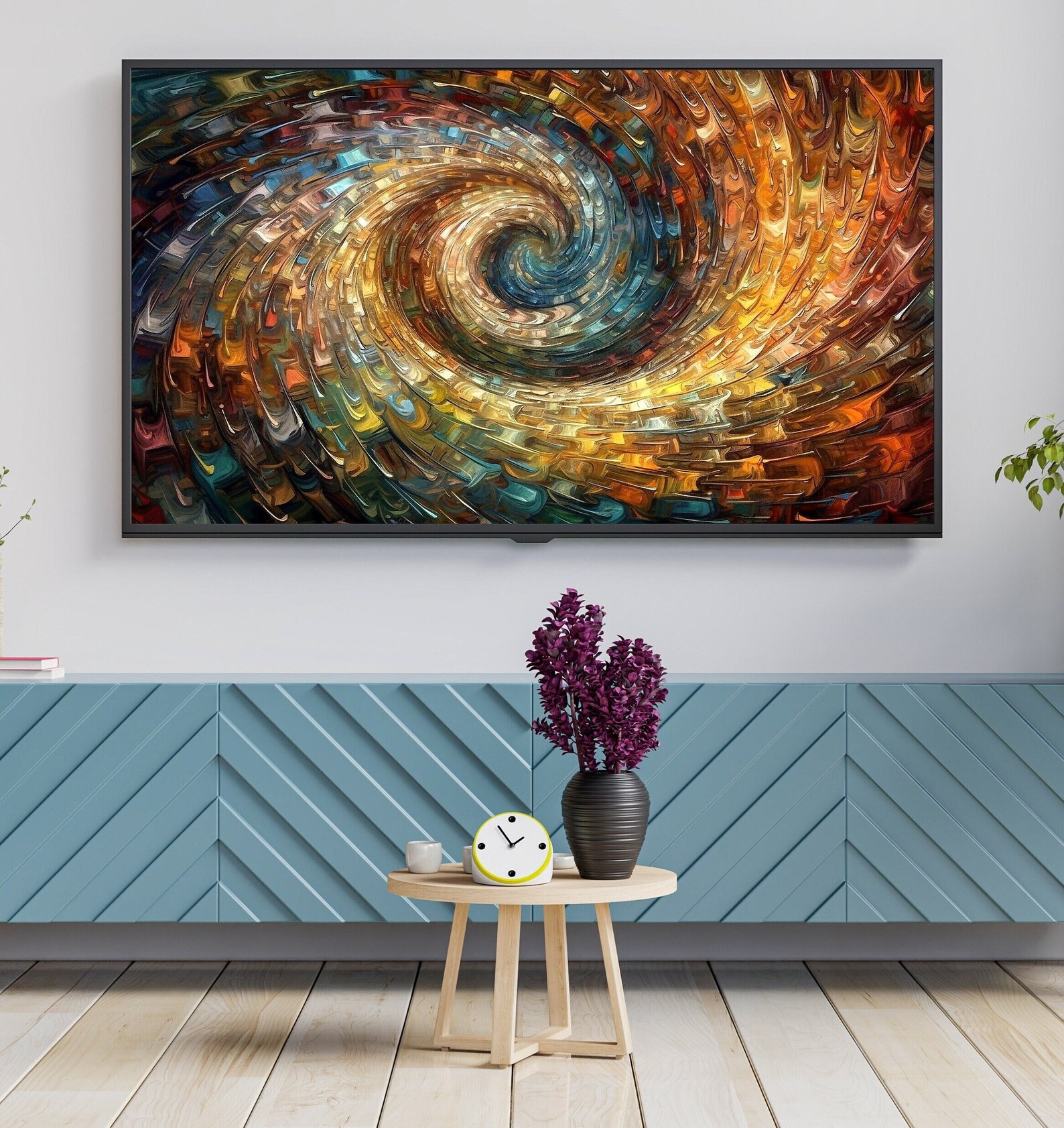 Samsung Frame TV Art, Mosaic Stained Glass Swirl, Beautiful Art for Your Frame TV - Etsy