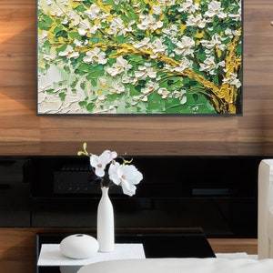 Samsung Frame Tv Art, Amazing Green Base Tree Art, Oil Painting ...