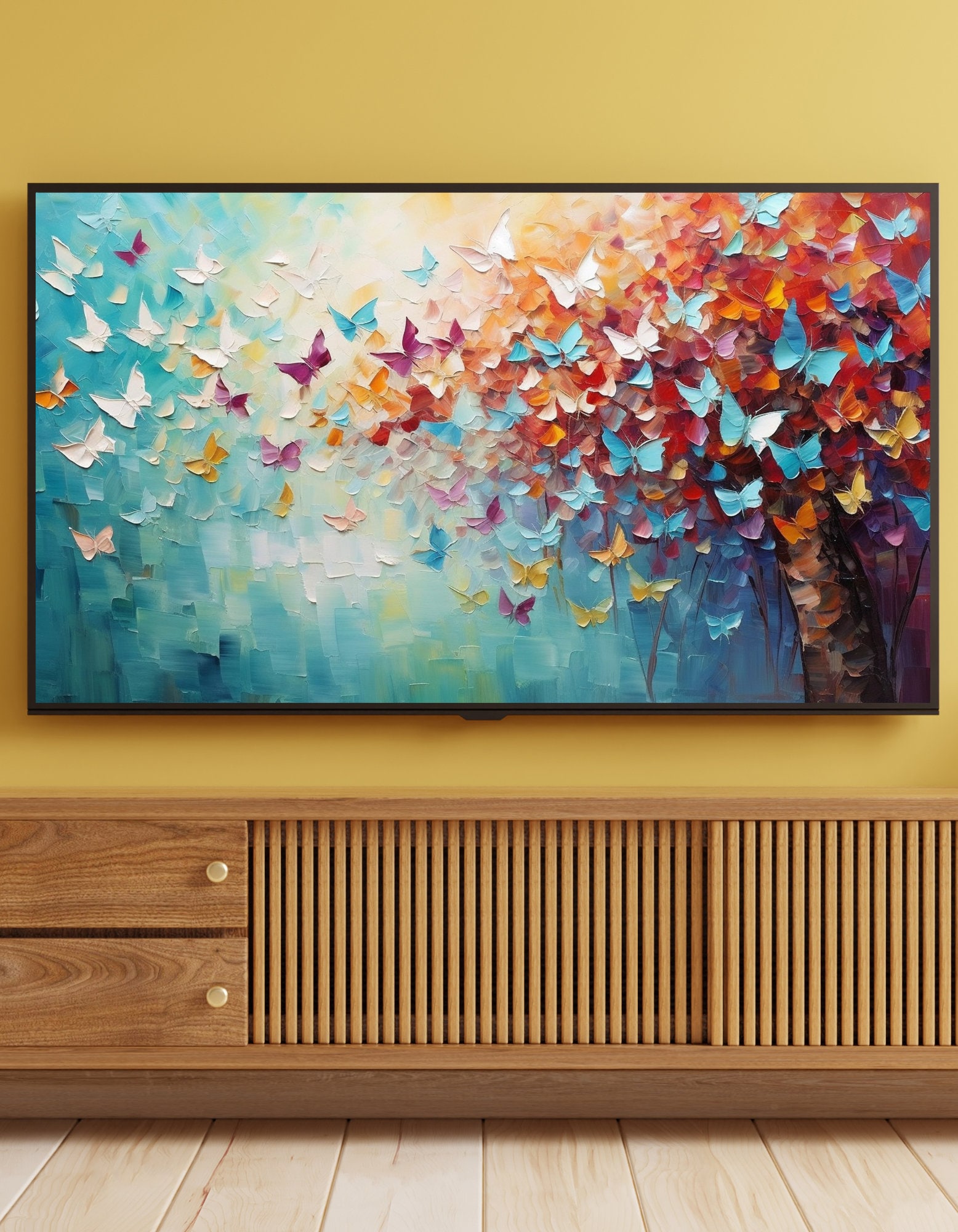 Samsung Frame TV Art Collection, Amazing Millions of Butterflies ...