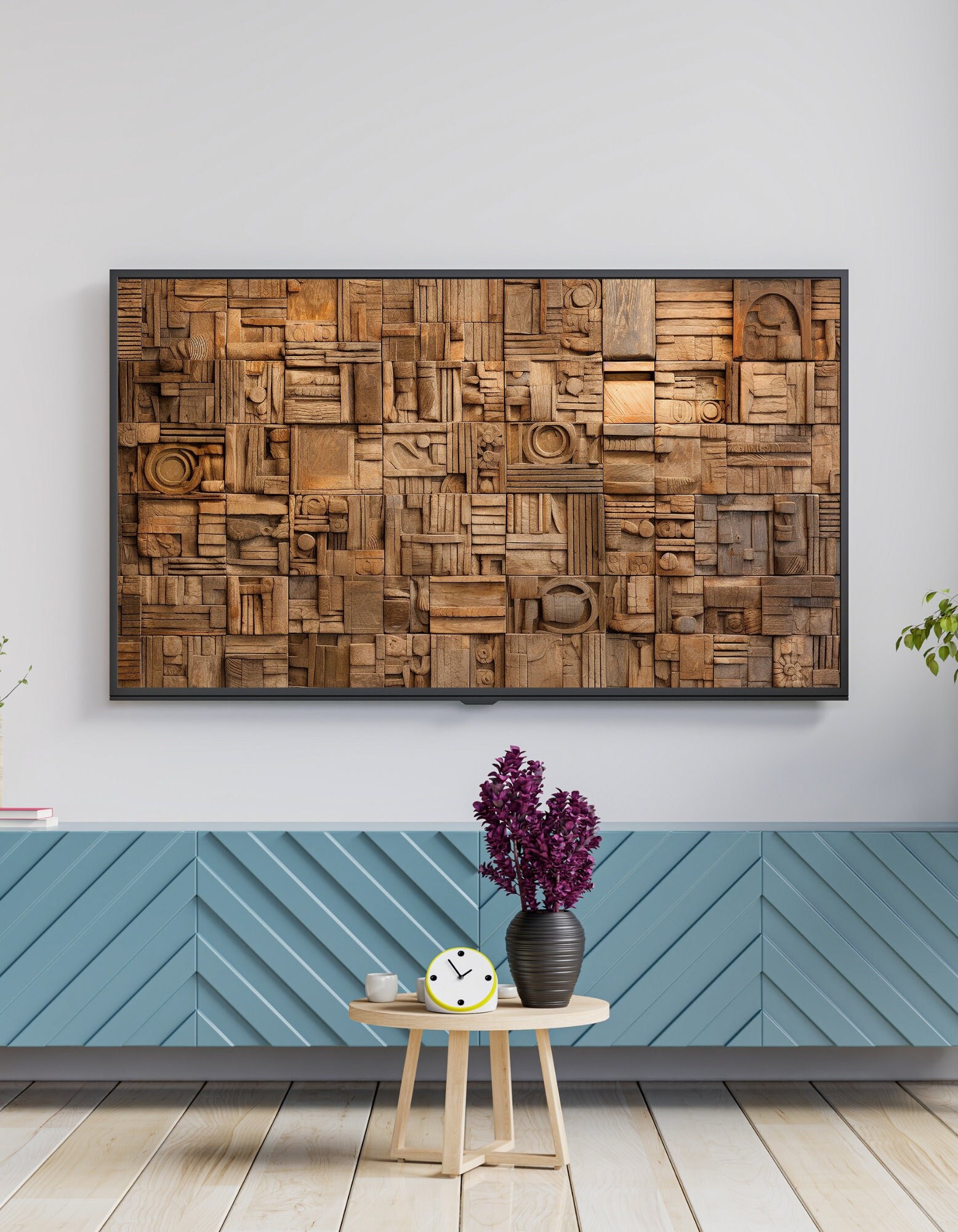 Samsung Frame Tv Art, Amazing Wood Abstract Art, Abstract Wall Art ...