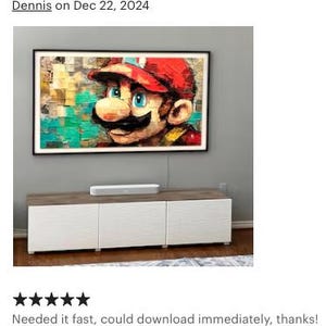 Samsung Frame TV Art, Super Mario Digital Painting, Abstract Art ...