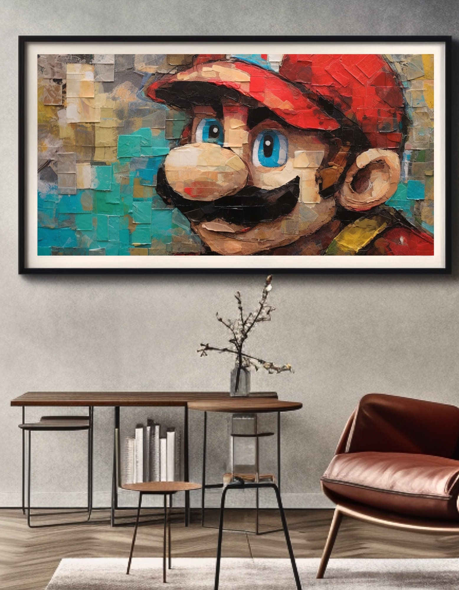 Samsung Frame TV Art Super Mario Digital Painting Abstract - Etsy