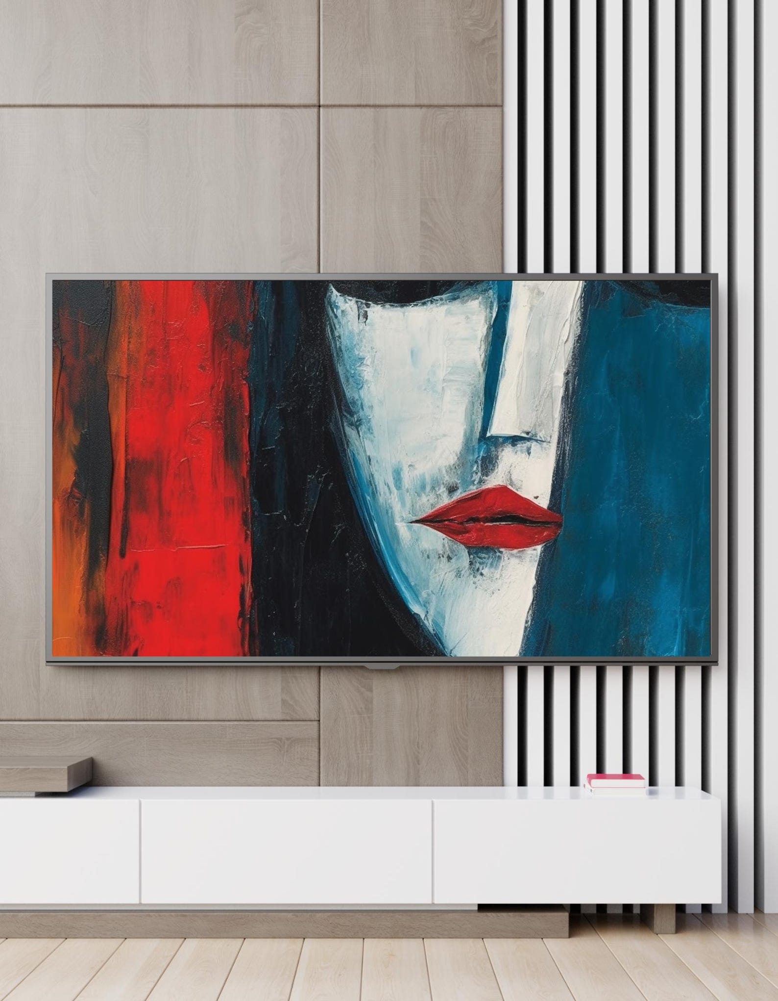 Samsung Frame TV Art, Minimalist Abstract Digital Painting, Abstract ...