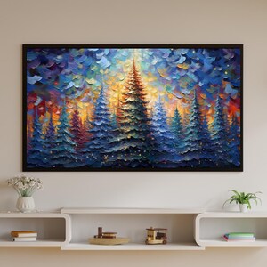 Samsung Frame TV Art Stunning Oil Painting Christmas Tree Art, 3D ...