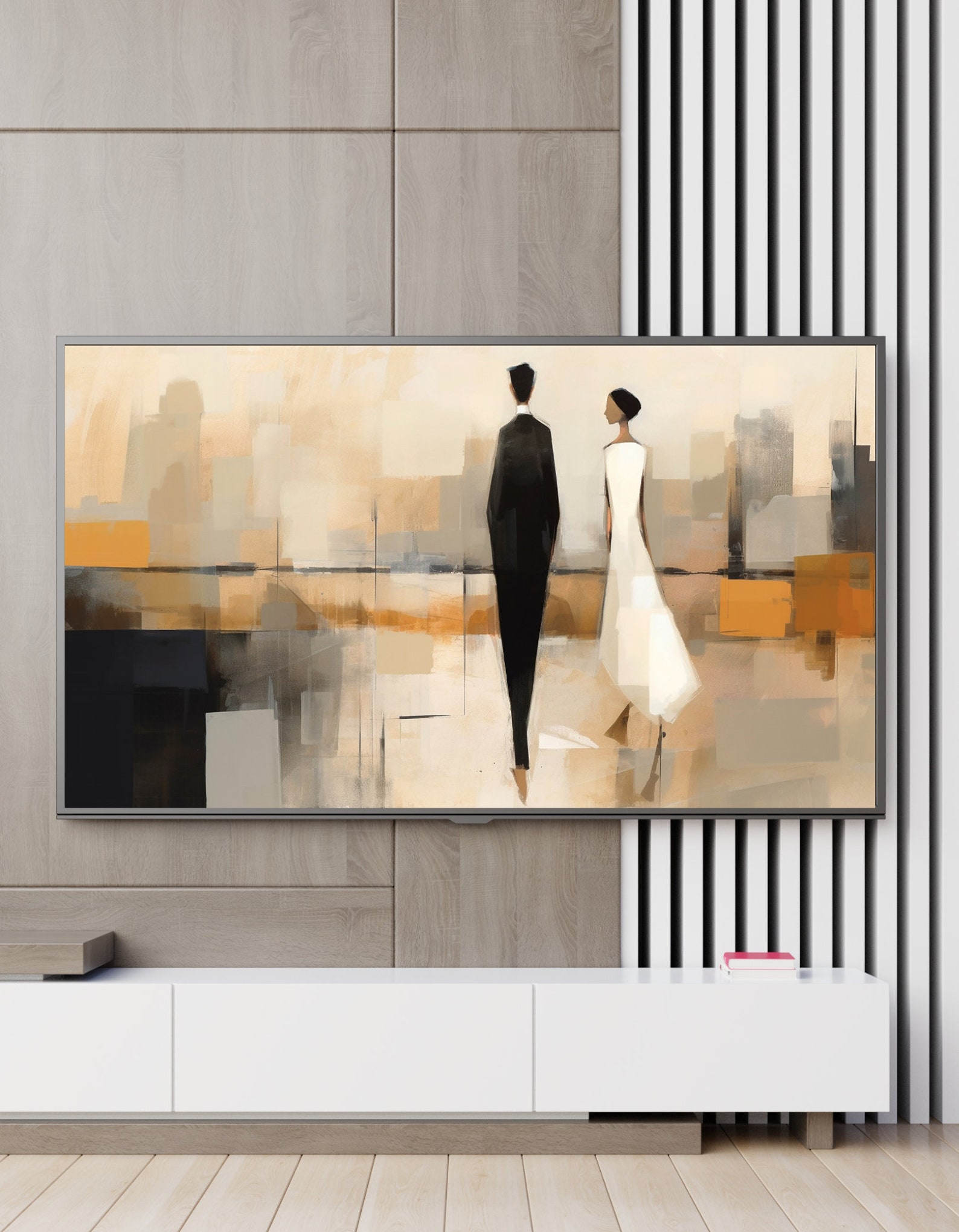Samsung Frame TV Art Contemporary Art - Etsy