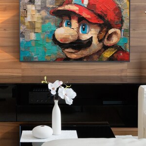 Samsung Frame TV Art, Super Mario Digital Painting, Abstract Art ...