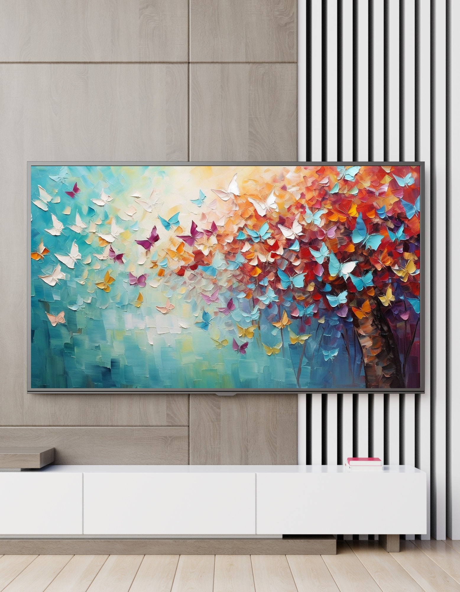 Samsung Frame TV Art Collection, Amazing Millions of Butterflies ...
