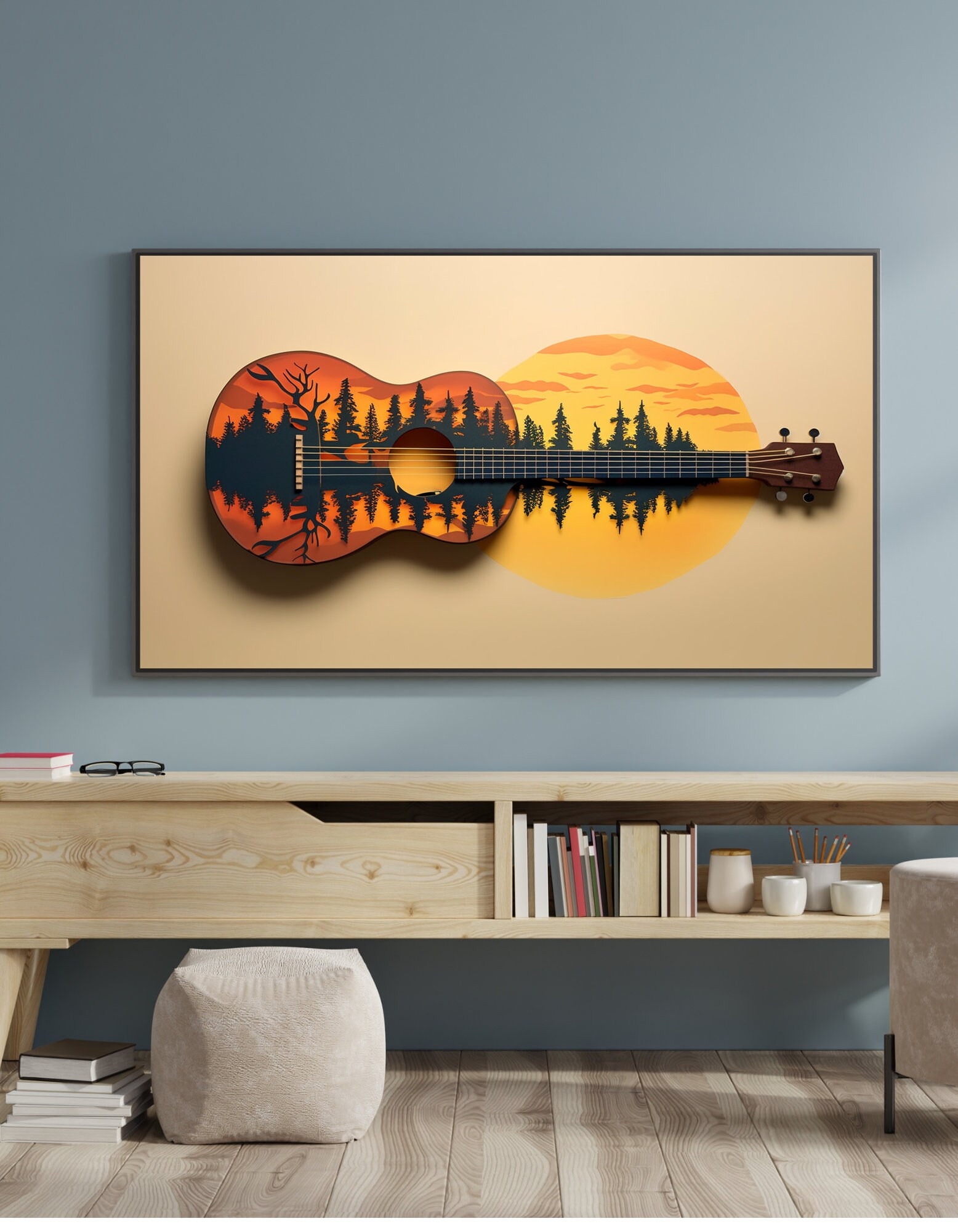 Samsung Frame TV Art Collection, Beautiful Guitar Lovers Art, Guitar ...