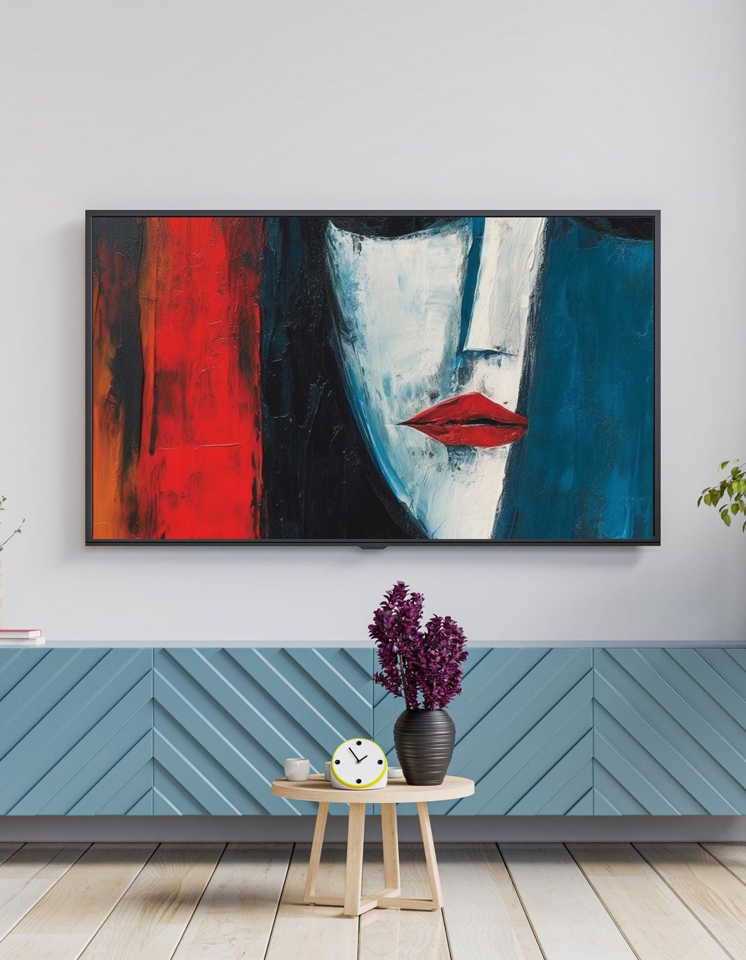 Samsung Frame TV Art, Minimalist Abstract Digital Painting, Abstract ...