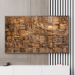 Samsung Frame Tv Art, Amazing Wood Abstract Art, Abstract Wall Art ...