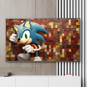 Samsung Frame TV Art, Sonic the Hedgehog Digital Painting, Abstract Art ...