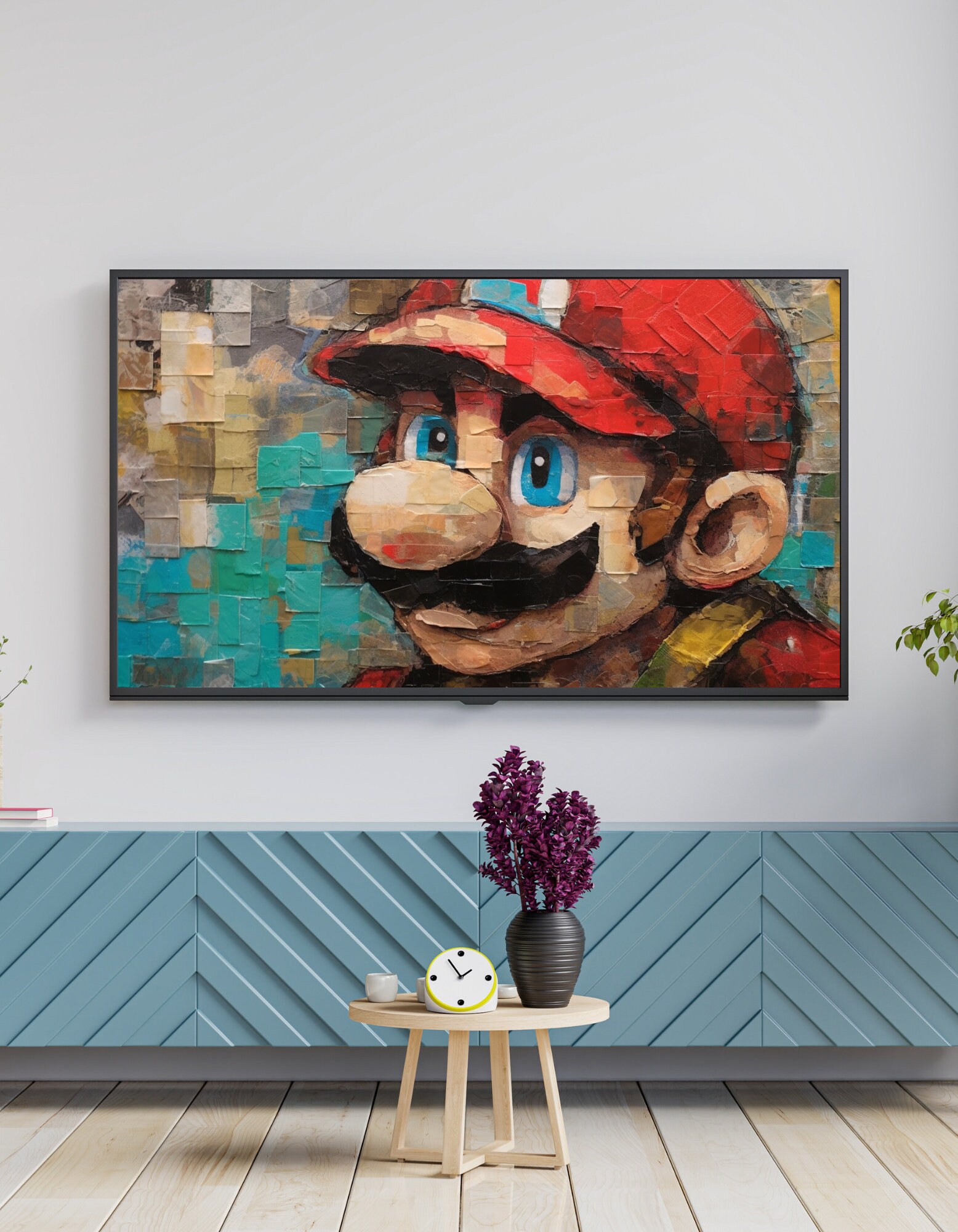 Samsung Frame TV Art Super Mario Digital Painting Abstract - Etsy