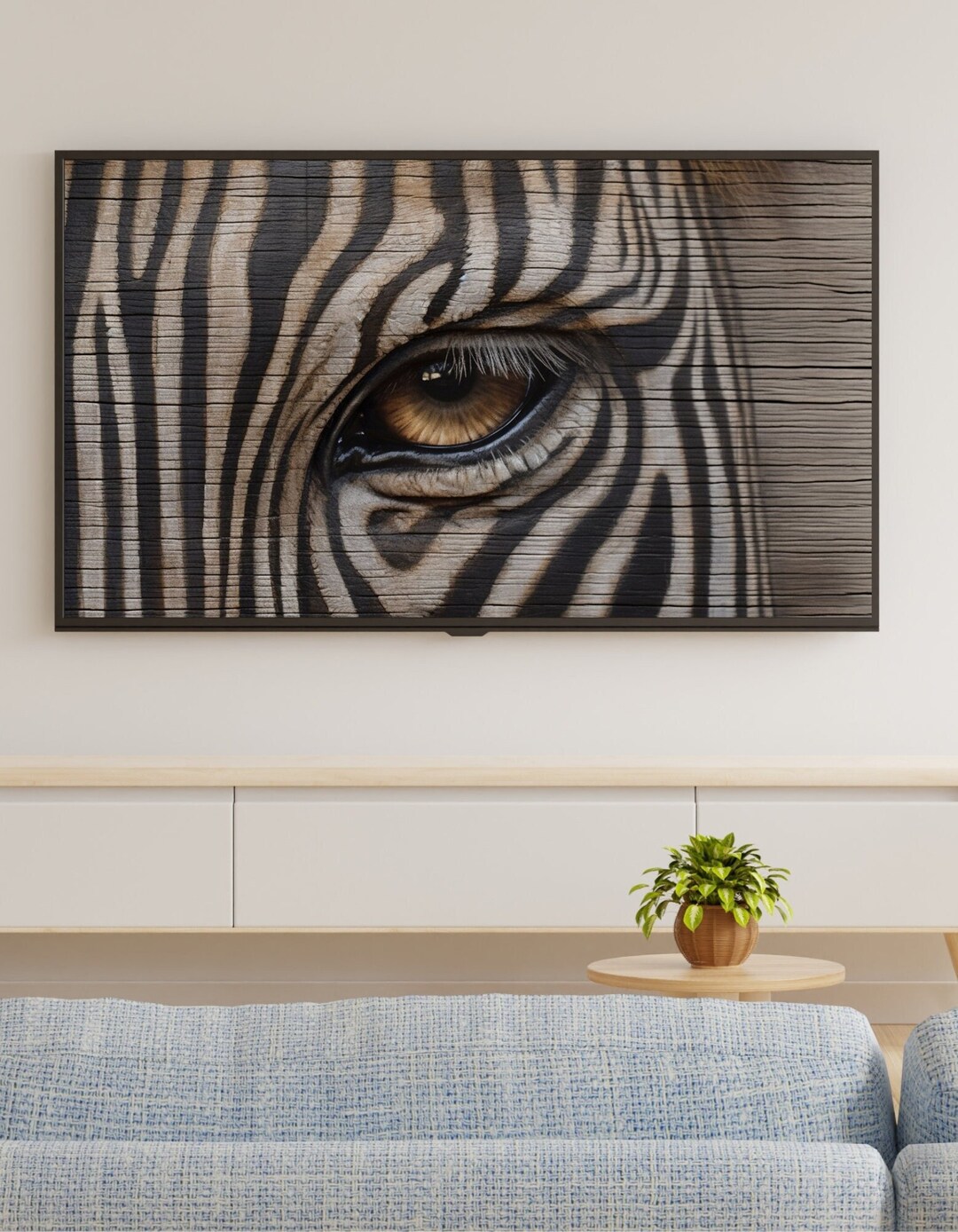 Art for Frame TV, Dramatic and Stunning Zebra Art, Digital Art, Art for ...