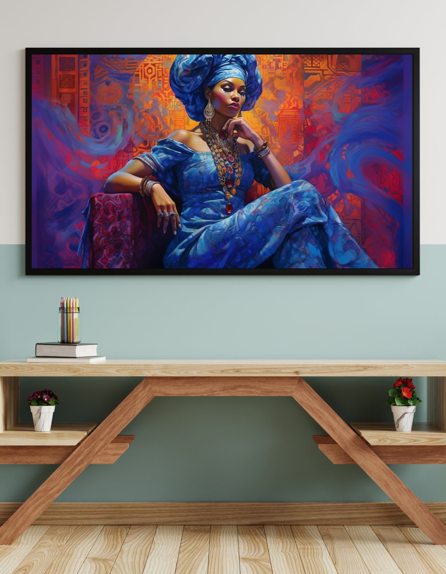 Samsung Frame Tv Art Collection, Stunning African Queen, Black Art Tv ...