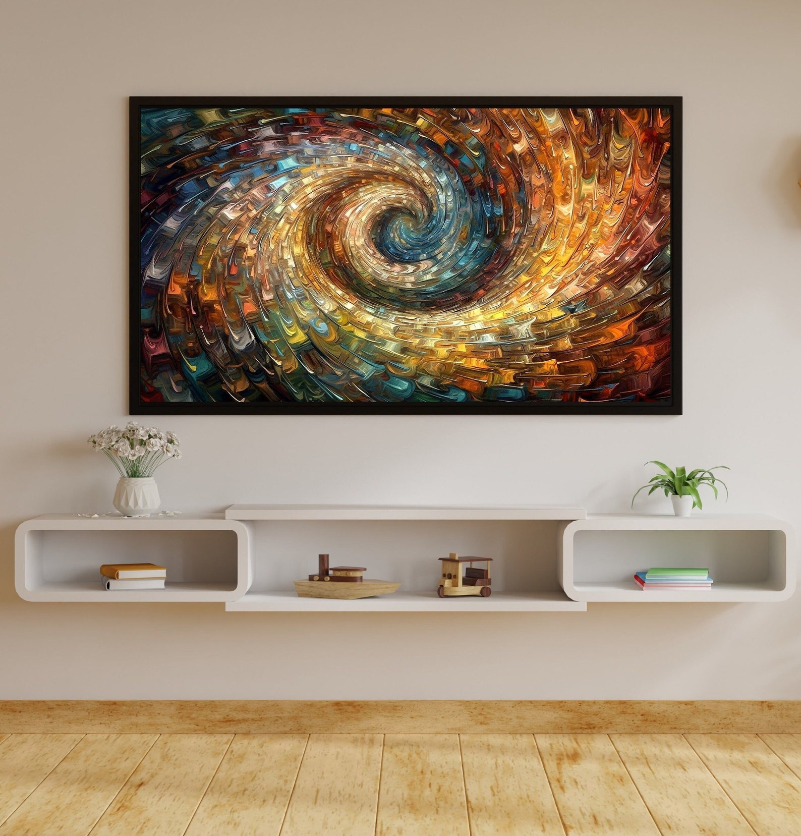 Samsung Frame TV Art, Mosaic Stained Glass Swirl, Beautiful Art for Your Frame TV - Etsy