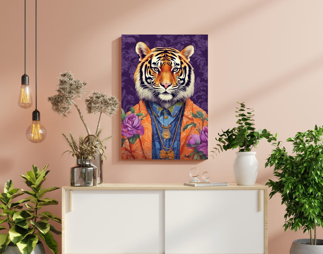 Canvas Posh Tiger Class Portrait - Etsy