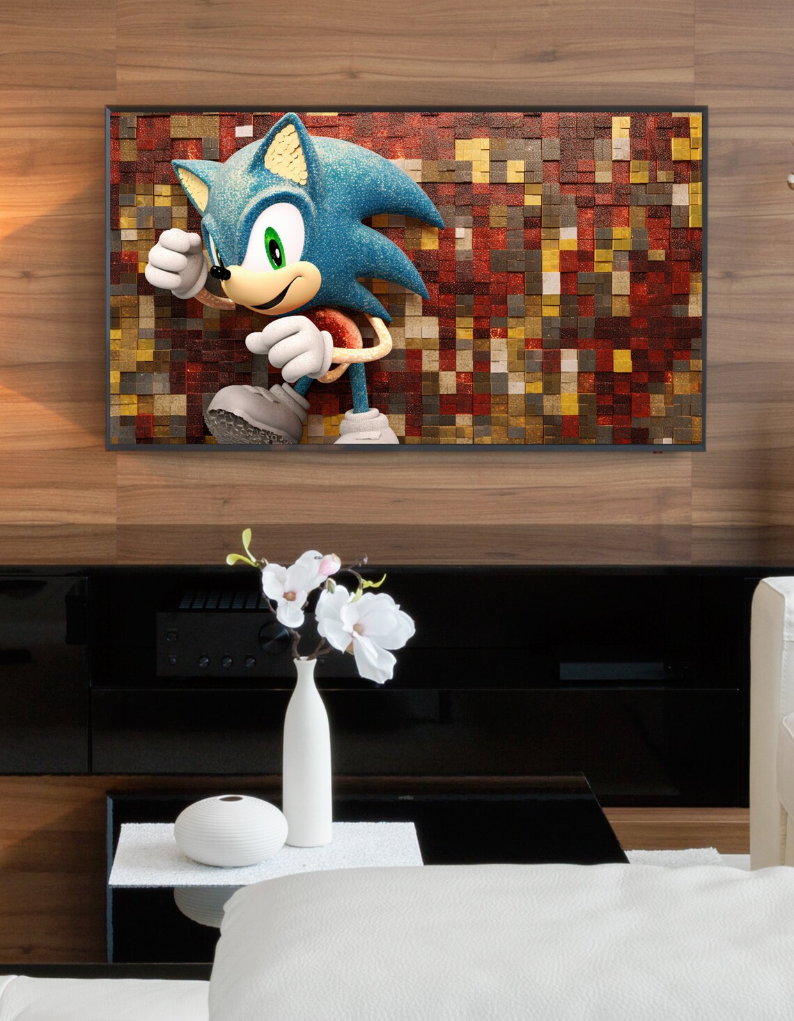 Samsung Frame TV Art, Sonic the Hedgehog Digital Painting, Abstract Art ...