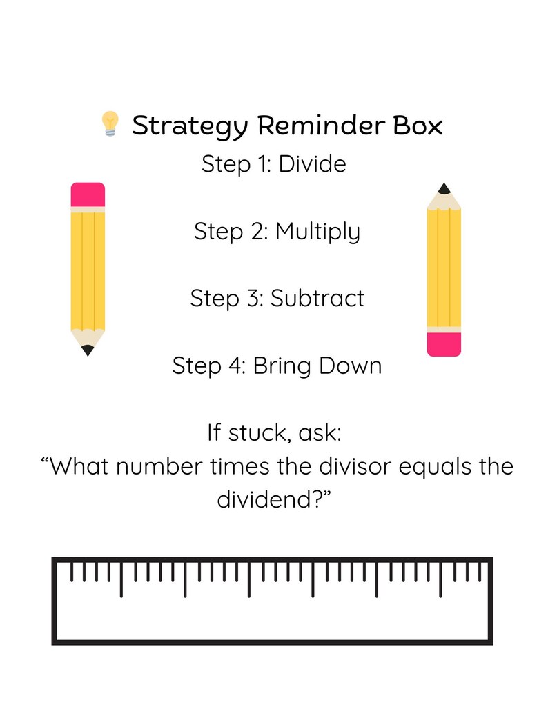 Division Math Worksheet for Teachers, Parents and Homeschool Student ...