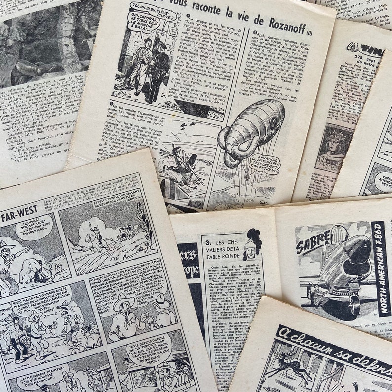 Printable Christmas Kid Activity With French Vintage Comic Books, Craft ...