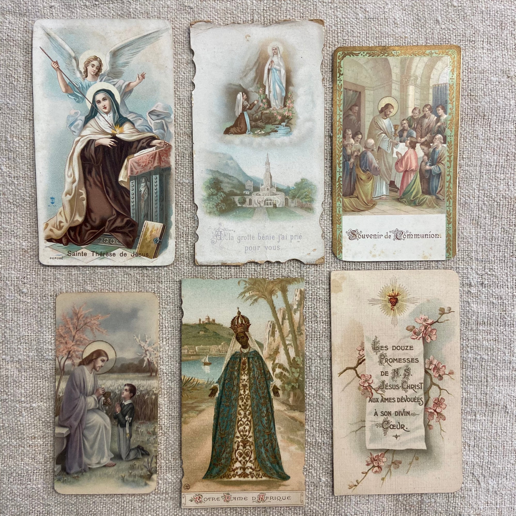 20 Antique Prayer Cards for First Communion or Religious Holiday Gift ...