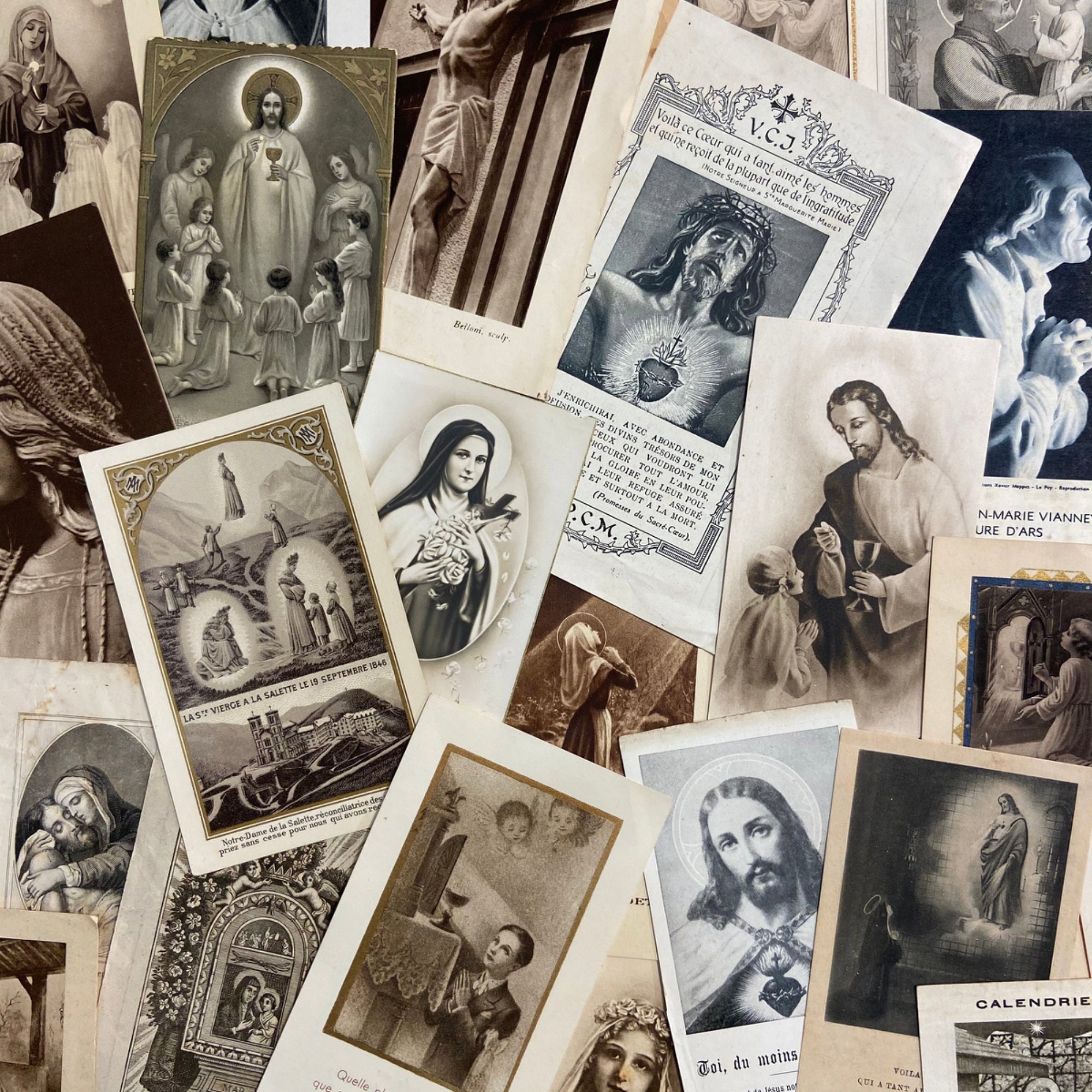 30 Antique Prayer Cards for First Communion or Religious Holiday Gift ...