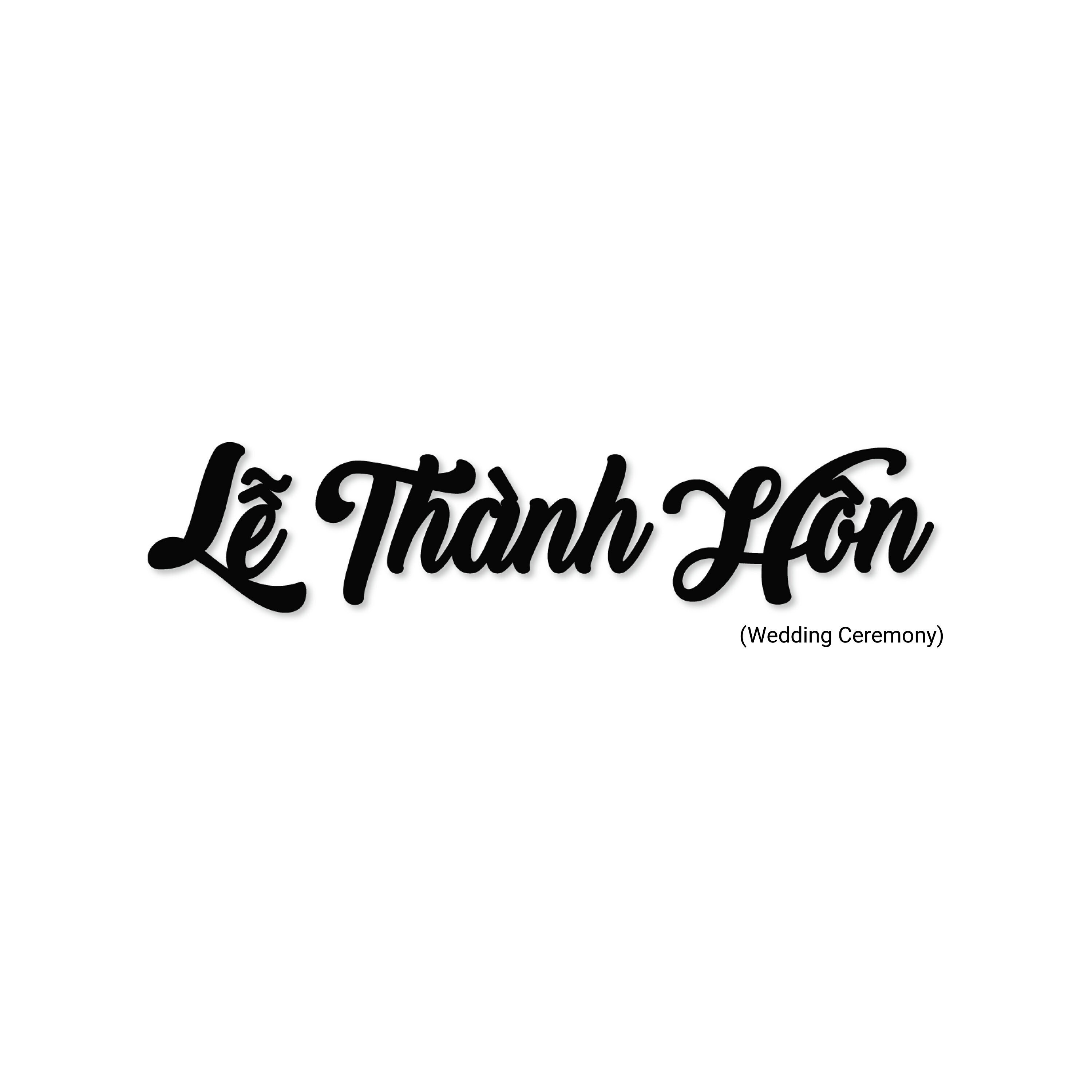 Lễ Thành Hôn Modern Vietnamese Wedding Ceremony Sign (D3) | Tea ...