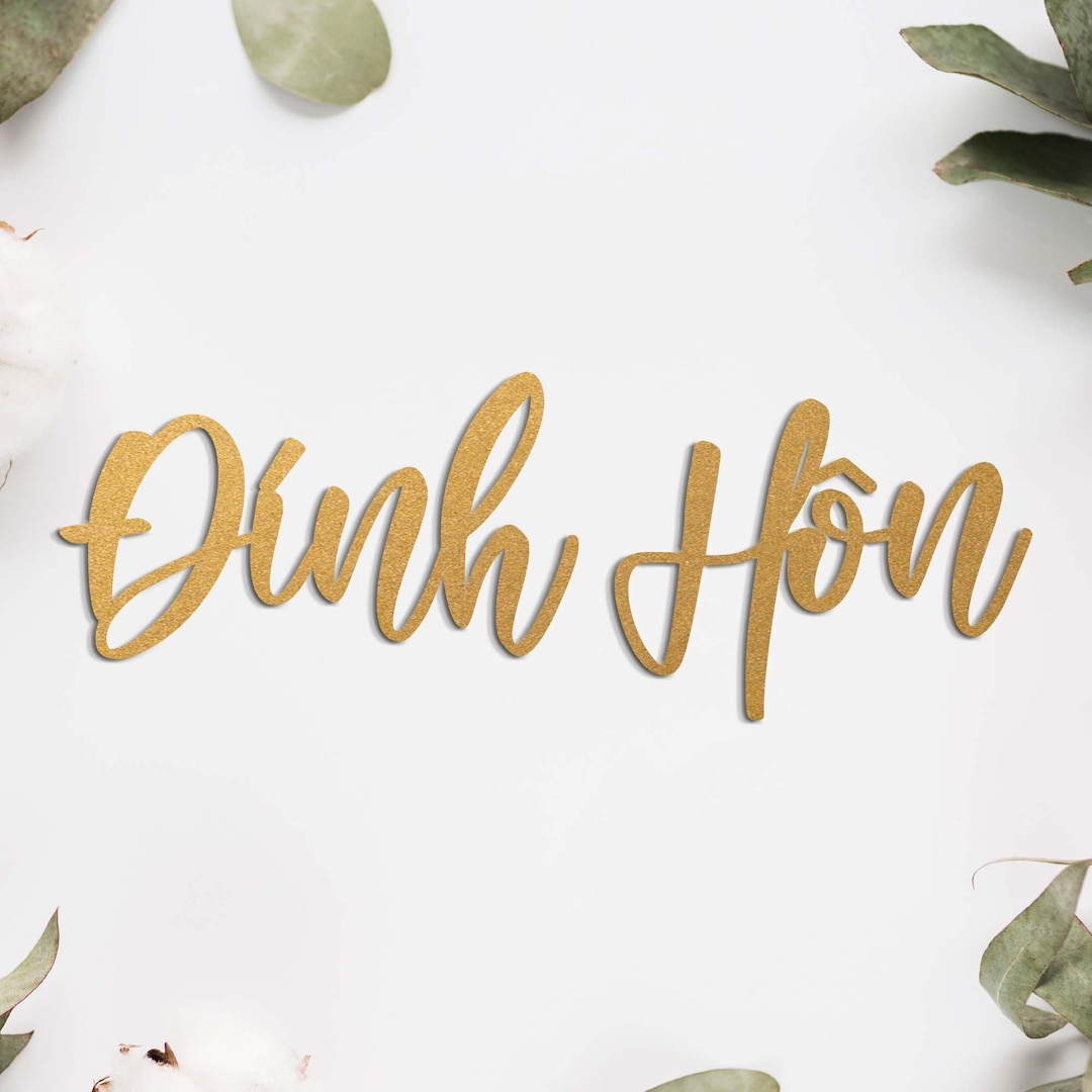 Dinh Hon Modern Vietnamese Wedding Sign d2 Engagement - Etsy