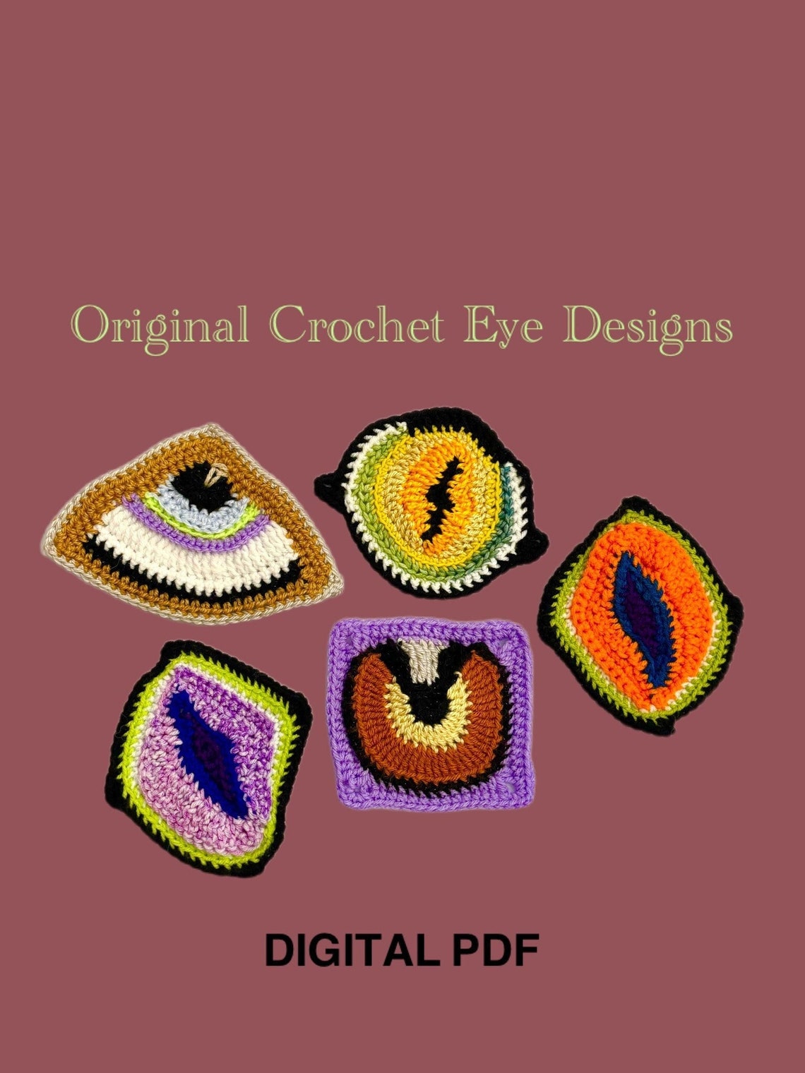 Granny Square Eye, Crochet Eye, Granny Square Pattern, Crochet Eye Pattern, Granny Square Eye ...