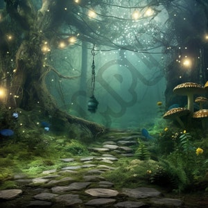 10-pack Digital Fairy Backdrops, High-quality Photoshop Overlays ...