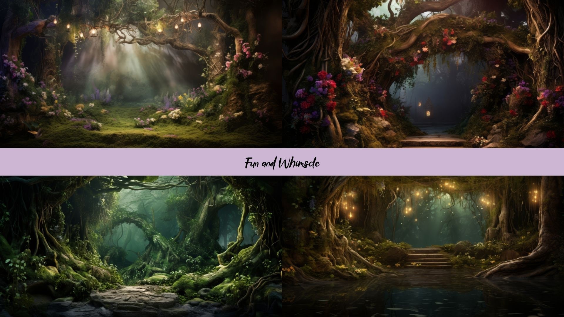 Mega Pack of 40 Enchanted Fairy & Elven Forest Backdrops for Photoshop ...