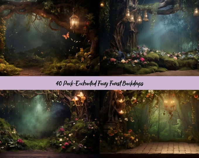 Digital Background Fairy Tale Forest Digital Backdrop Painterly Fairy ...