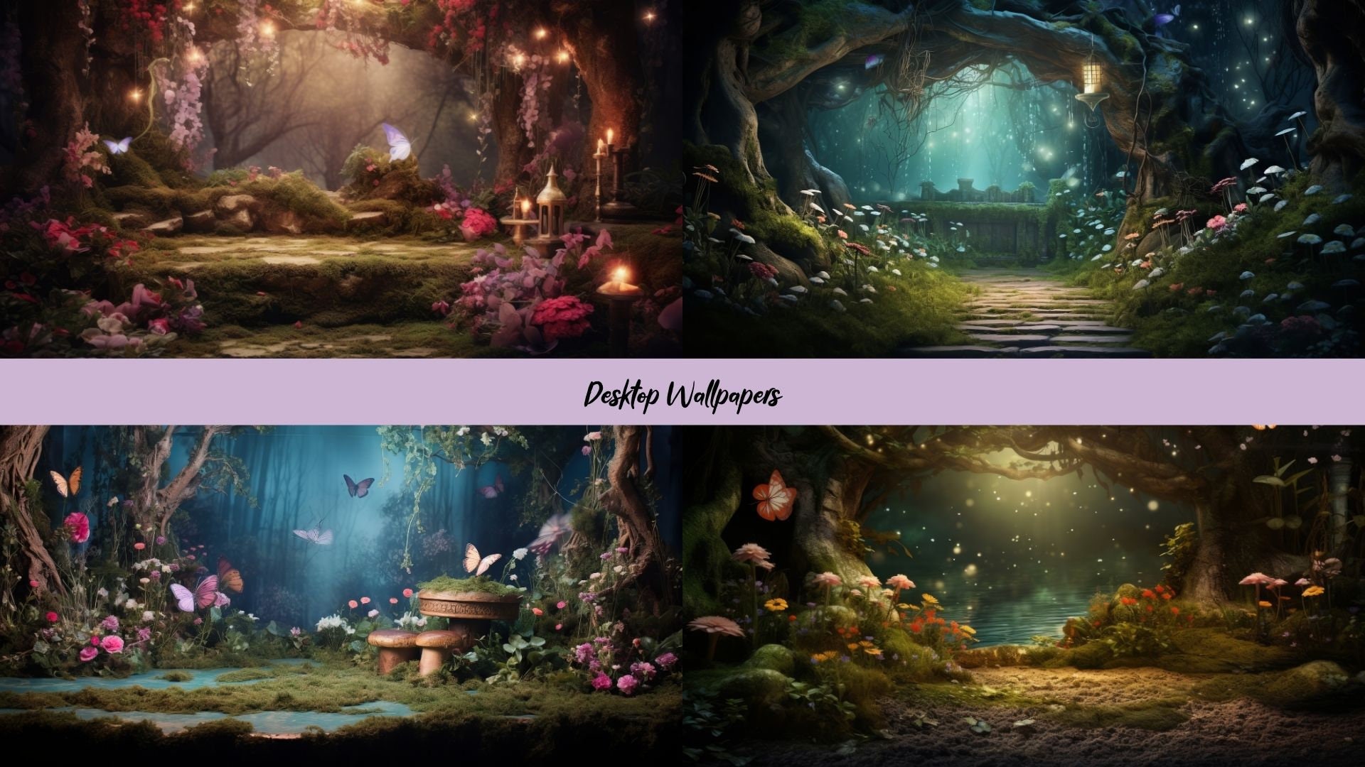 Mega Pack of 40 - Enchanted Fairy & Elven Forest Backdrops for ...