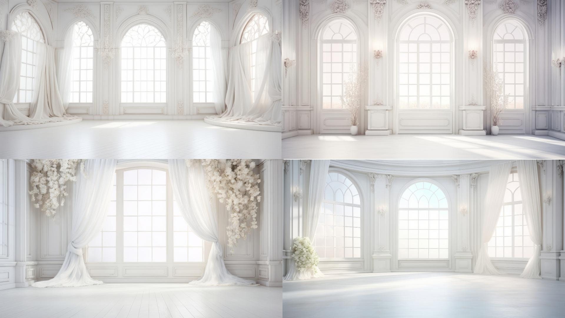 Elegant White Room Backdrops - 16 Pack, Perfect for Photographers ...