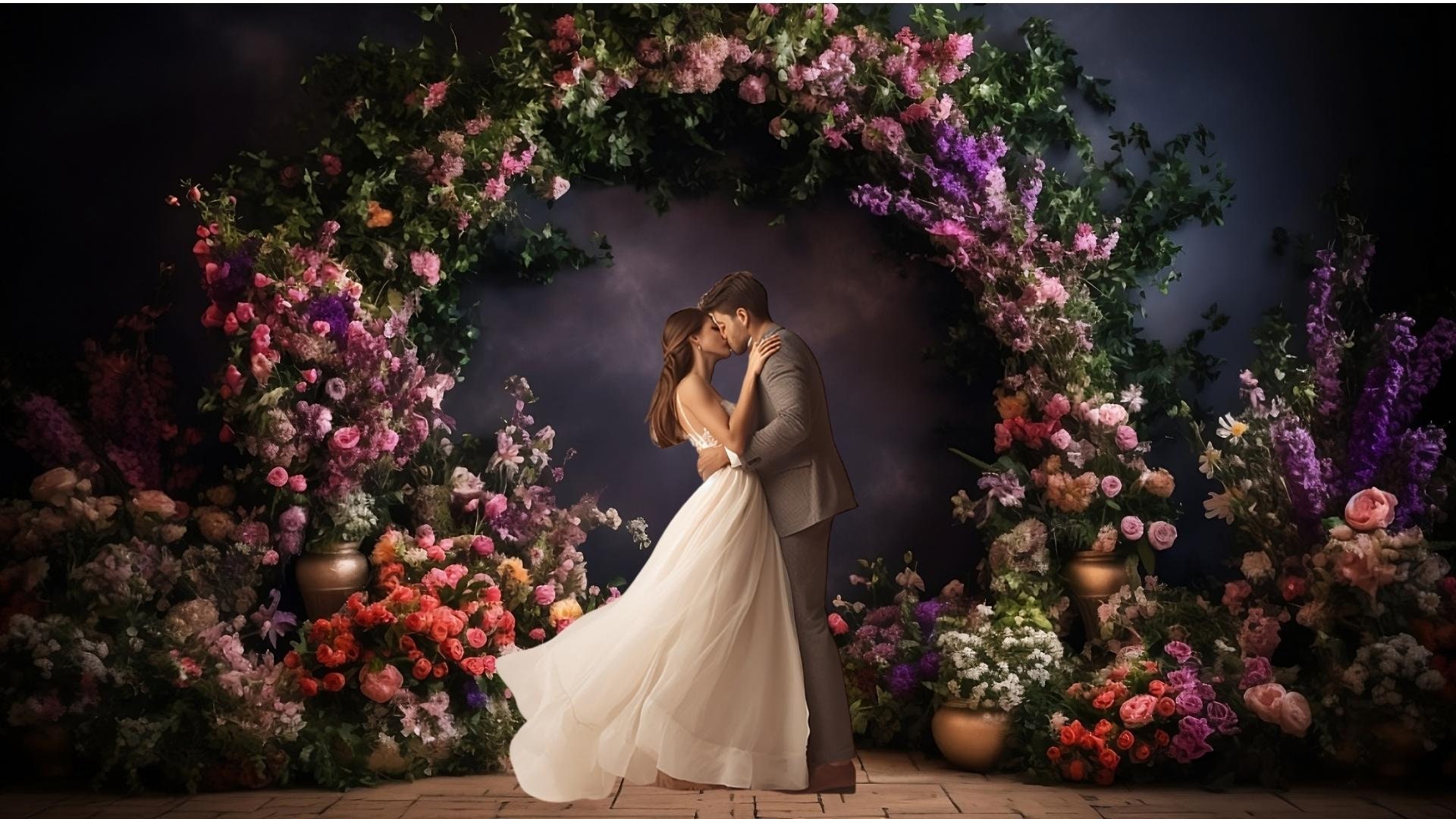 4packfloral Arch Digital Backdrop Background for Photoshoot - Etsy