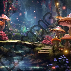 12-pack Digital Fairy Backdrops, High-quality Photoshop Overlays ...