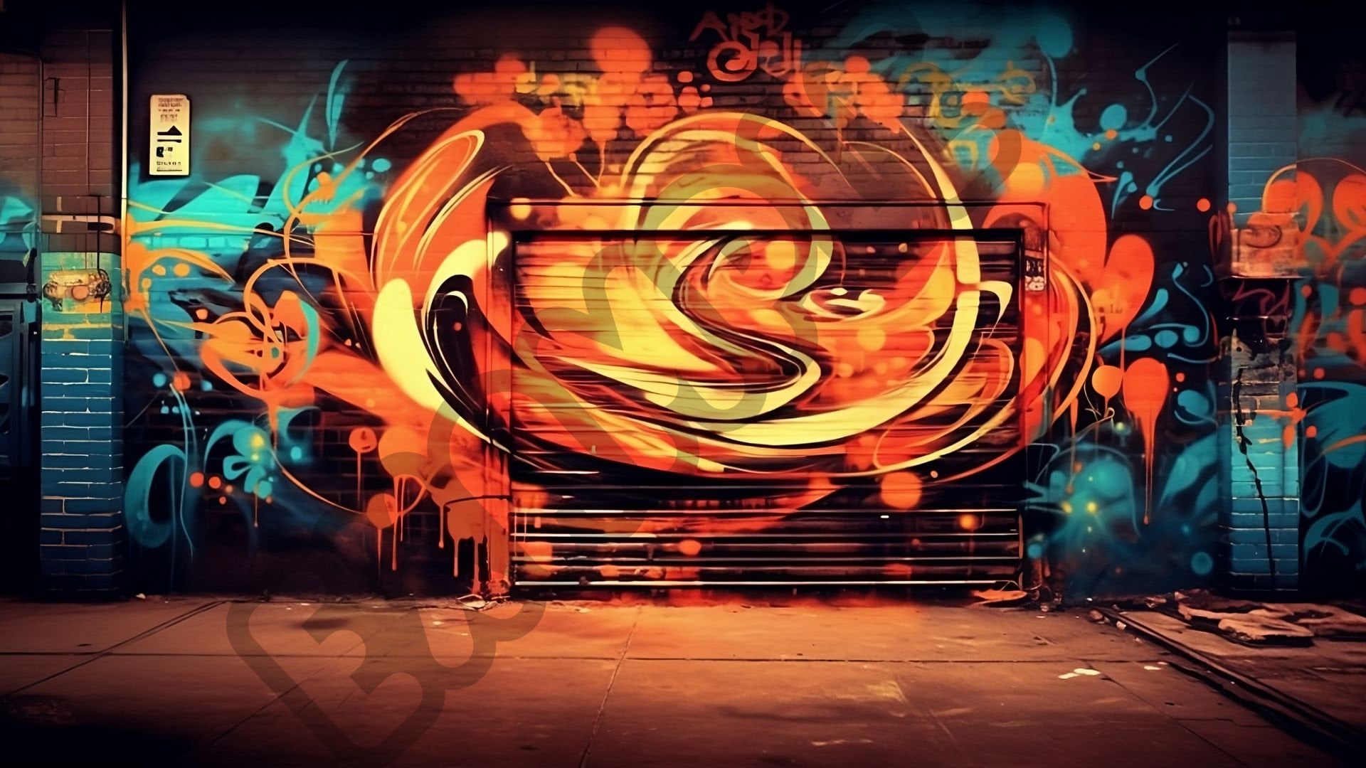10-pack Graffiti Digital Backdrops - Photography Backgrounds, Graffiti ...